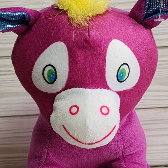 A & A Global | Toys | A A Global Plush Donkey Purple Iridescent Blue ...
